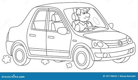 Driving Car Clip Art Black And White