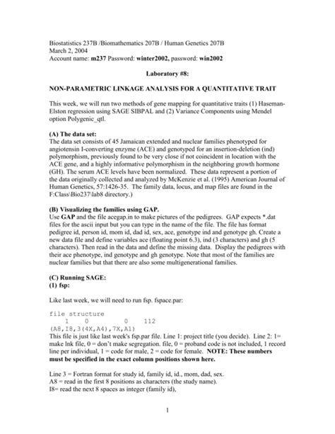 040303 Lab 8 Ucla Human Genetics