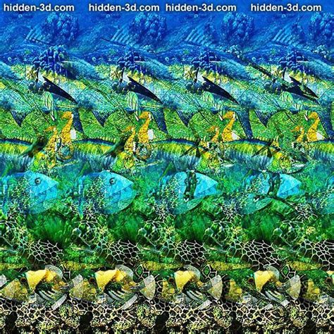 Ocean Stereogram Hidden3d Stereoscopic Autostereogram Illusion