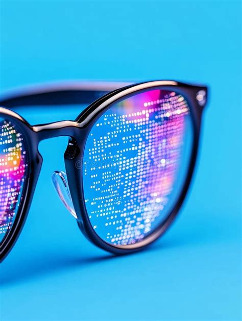 Digital Vision Spectacles Code Technology Future Innovation Vision A Closeup Of Glasses