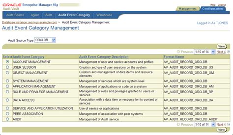 Managing Oracle Audit Vault