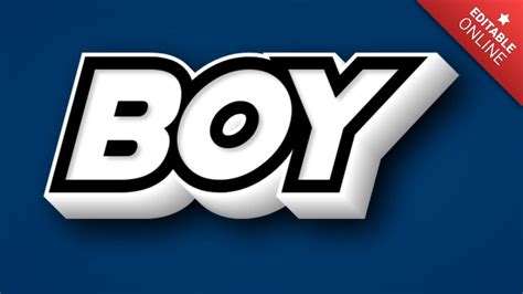 Boy Text Effect Generator