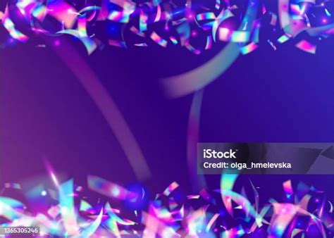 생일 텍스처 현대 호일 라이트 틴셀 디스코 다채로운 햇빛 레이저 배너 피에스타 아트 투명 효과 보라색 파티 색종이 핑크 생일 텍스처 겨울에 대한 스톡 벡터 아트 및 기타