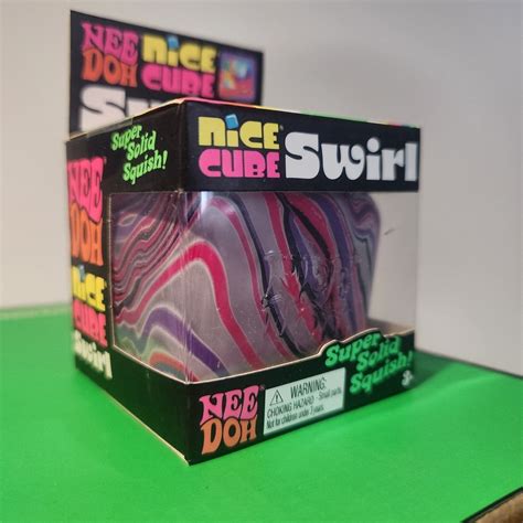 Needoh Nice Cube Swirl Nice Cube With Swirls Purple Pink Black White