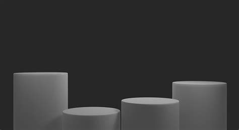 빈 검은색 연단3d 회색 배경에 연단을 표시합니다 스탠드 프레젠테이션을 위한 최소한의 모형 추상 검정 배경 개념입니다 기하학적 플랫폼 쇼 화장품 무대 쇼케이스3d 렌더링 0