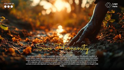 Premium Psd Save Humanity Poster Flyer
