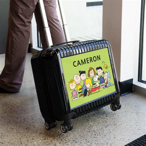 Peanuts Charlie Brown And Gang Personalize Luggage Zazzle