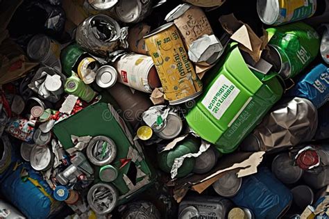 Pile Of Sorted Recyclables Glass Plastic And Paper Stock Illustration Illustration Of