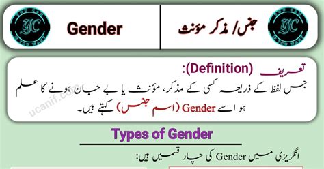 Gender In Urdu Meaning Examples Types Jins You Can