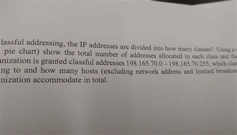 Classful Addressing The Ip Addresses Are Divided