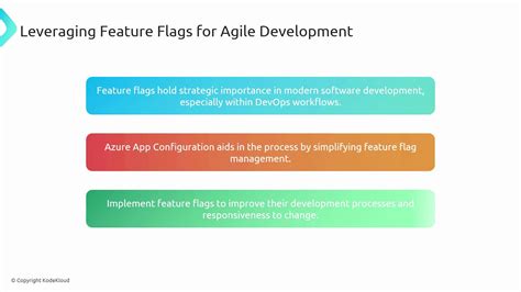 Implement Feature Flags By Using Azure App Configuration Feature Manager Kodekloud Notes