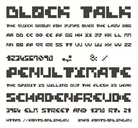 block talk font