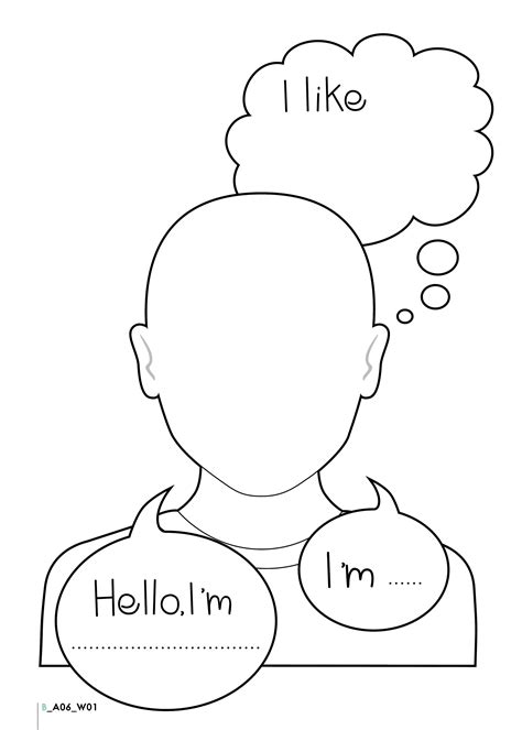 Myself Drawing People Face Template How To Introduce Yourself