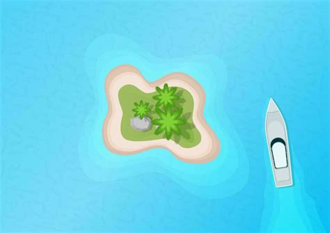 Beautiful Tropical Island Top View 23794090 Vector Art At Vecteezy