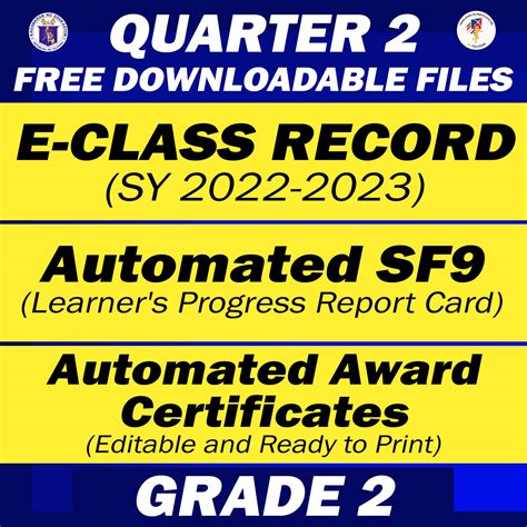 Deped Click Grade 2 Quarter 2 E Class Record Facebook