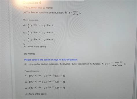 Solved Question This Question Total Marks A The Chegg