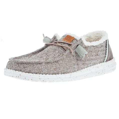 Hey Dude Womens Wendy Warmth Fur Lined Shoes Size 7 Brown