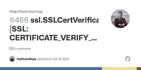 Sslsslcertverificationerror Ssl Certificateverifyfailed