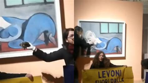 Video Ecoattivisti Gettano Letame Su Un Quadro Di Picasso Direit