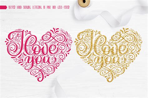 I Love You Vector Valentine Quote On Yellow Images Creative Store