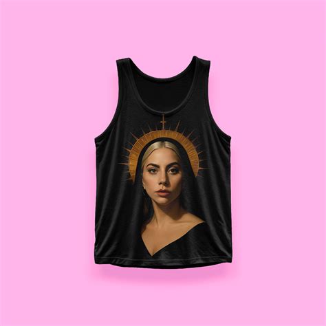 Gaga Black Virgin Tank Top Negro Anticrista