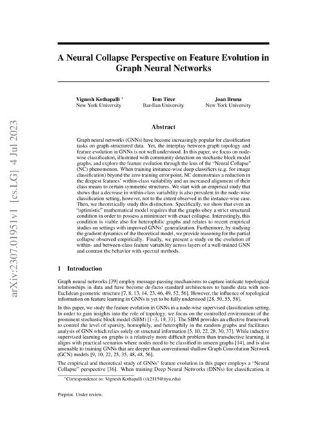 A Neural Collapse Perspective On Feature Evolution In Graph Neural Networks DeepAI