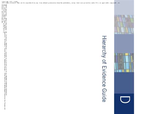 Appendix D Hierarchy Of Evidence Guide Hierarchy Of Evidence Guide