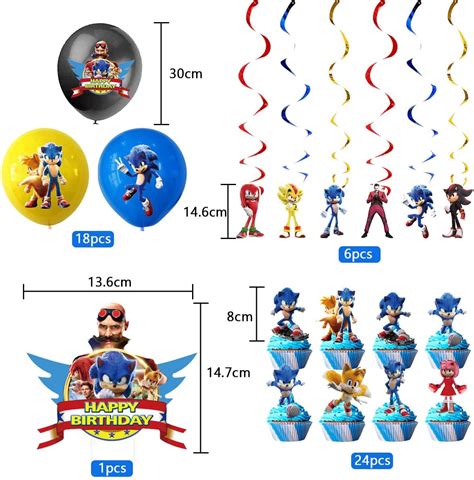 Sonic Party Decorations Sonic The Hedgehog Birthday Party Decoration Set Sonic Theme Pull Flag