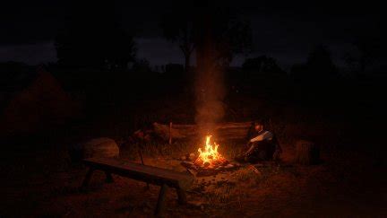 Sitting On The Ground Video Game Characters Video Game Men Campfire