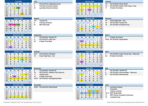 Academic Calendar Arizona Preparatory Academy Phoenix Az