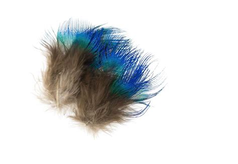 Hareline Blue Peacock Neck Feathers Decorative Craft And Fly Tying Supplies Materials