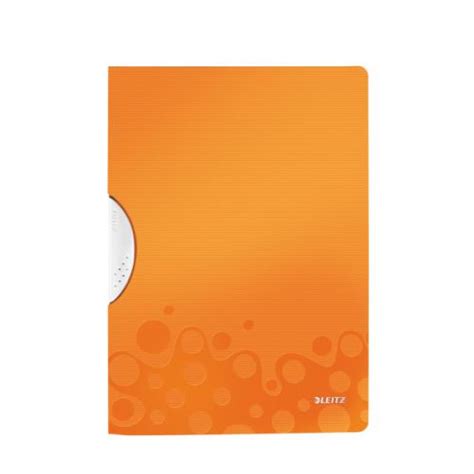 Leitz Wow Colorclip Poly File A4 Orange Lz56209 Clip Files