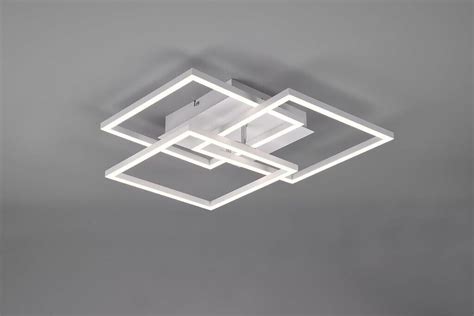 Lightling Morice Deckenleuchte Mit Led Leuchtmittel 27w Weiß Matt Metall Fernbedienung