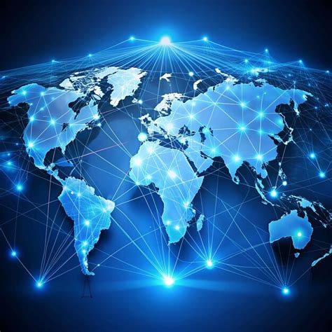 Global Network Connectivity Mapping The Digital World Premium Ai