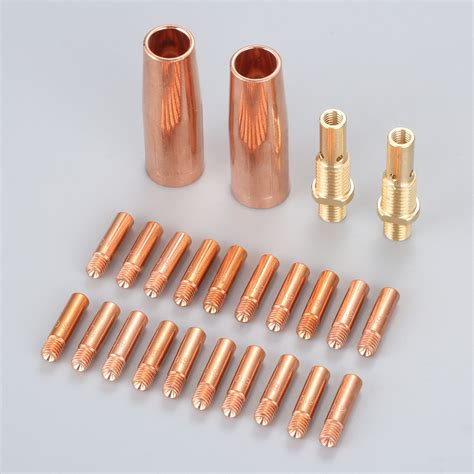 24pcs Mig Welding Gun Kit 035 Tip Nozzle Diffuse Grandado