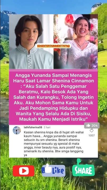 Sebucin Itu Ya Angga Yunanda Dengan Shenina Cinamon Artis Mudamudi Menikah Trending