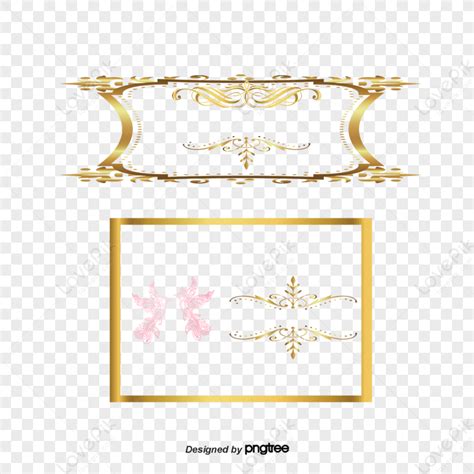 Vector Gold Pattern Border Patterned Border Golden Pattern Png Material Free Png And Clipart