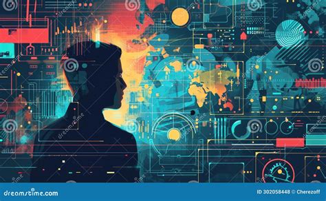 Artificial Intelligence And Man Stock Photo Image Of Software Futuristic