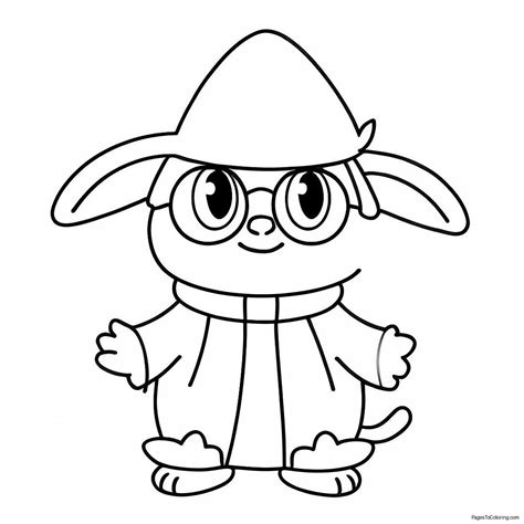 Ralsei With Cute Glasses Coloring Page 64413 51791