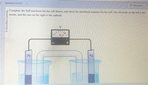 Anode Half Reaction 2cl−⇌2e− Cathode