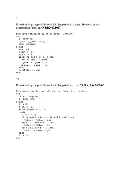 Soal Pemrograman Dan Algoritma Pdf Metode And Bahan Ajar