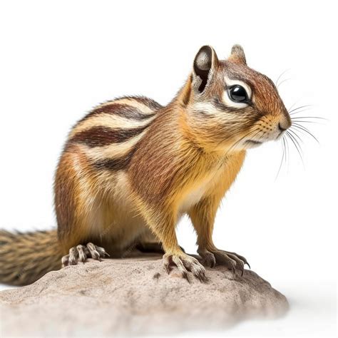 Premium Ai Image Chipmunk Isolated On White Background Generative Ai