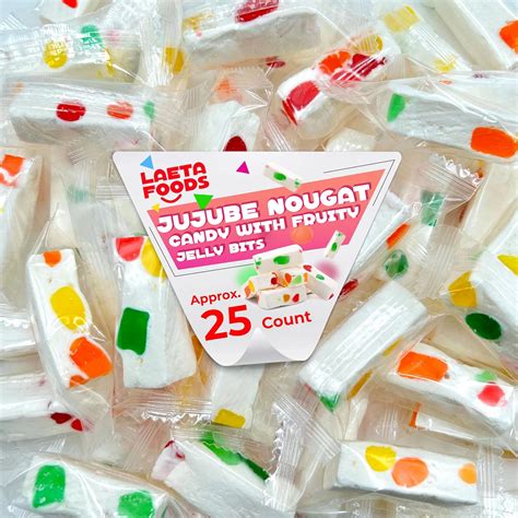 Jujube Nougat Candy 9 Ounce Bag Fruity Jelly Bits