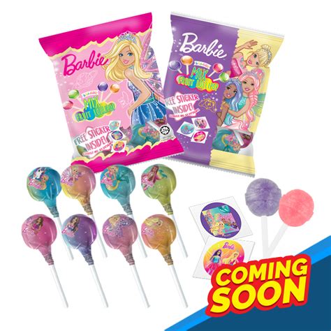 Ylf Food Barbie Barbie Fruit Lollipop 40g With Free Stickers
