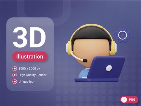 Premium Psd 3d Call Center Icon
