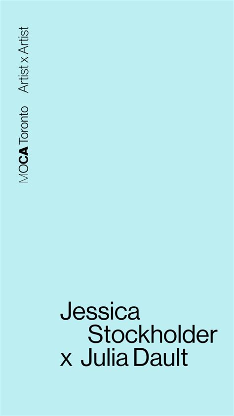 Moca Presents Artist X Artist Jessica Stockholder X Julia Dault