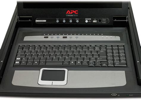 APC AP Rack LCD Console Port KVM V U Rack Unit C Connection LCD