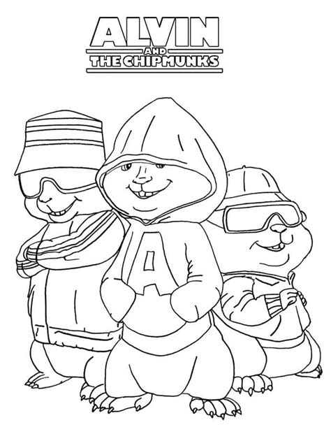 Disegni Da Colorare Di Alvin E I Chipmunks Wonder Day — Disegni Da