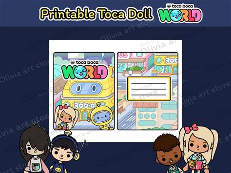 Sushi Bar Printable Toca Boca Paper Doll Quiet Book Diy Project
