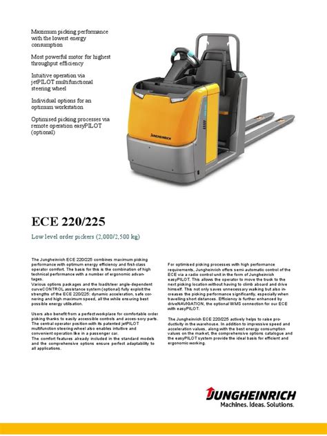 Jungheinrich Ece 220225 Overview Pdf Battery Electricity